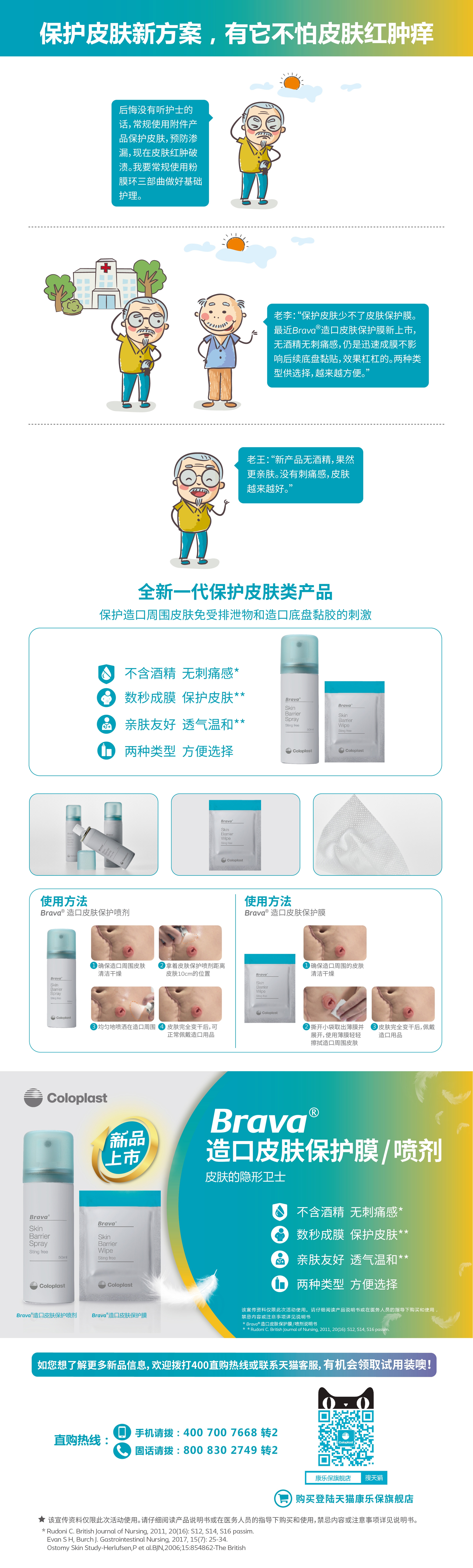 Brava皮肤保护膜 - Coloplast